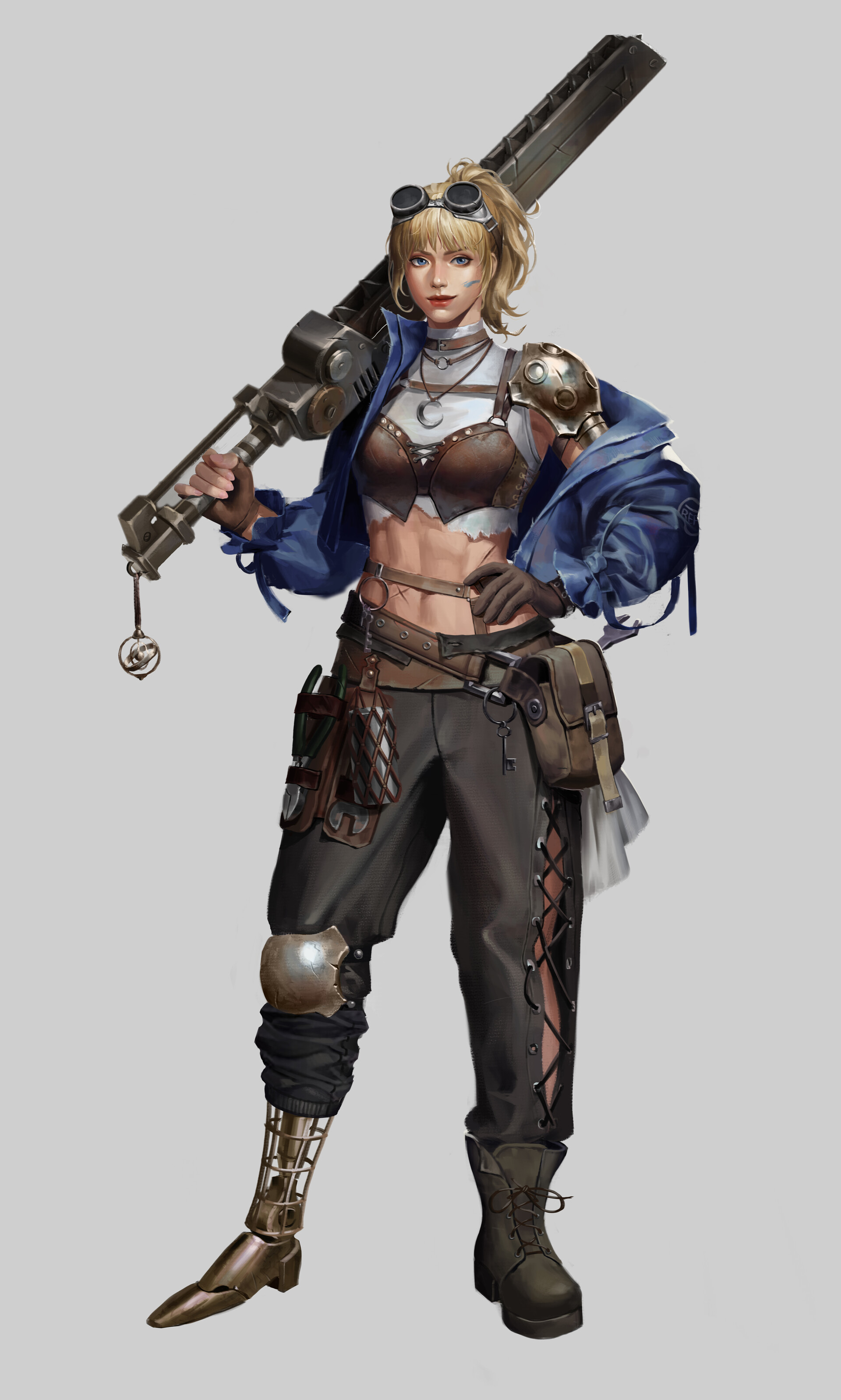 ArtStation - Girl NPC in Repair shop