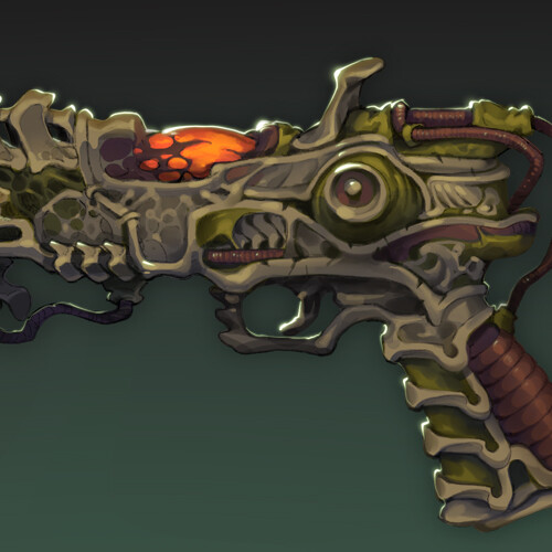 ArtStation - Biopunk weapon concept_03