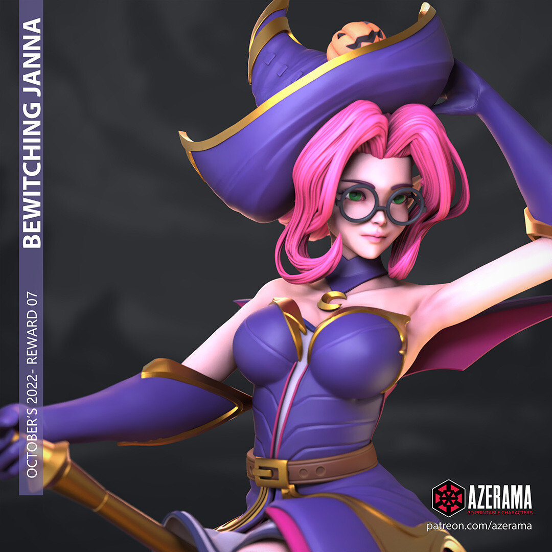 ArtStation - Bewitching Janna for 3D Printing