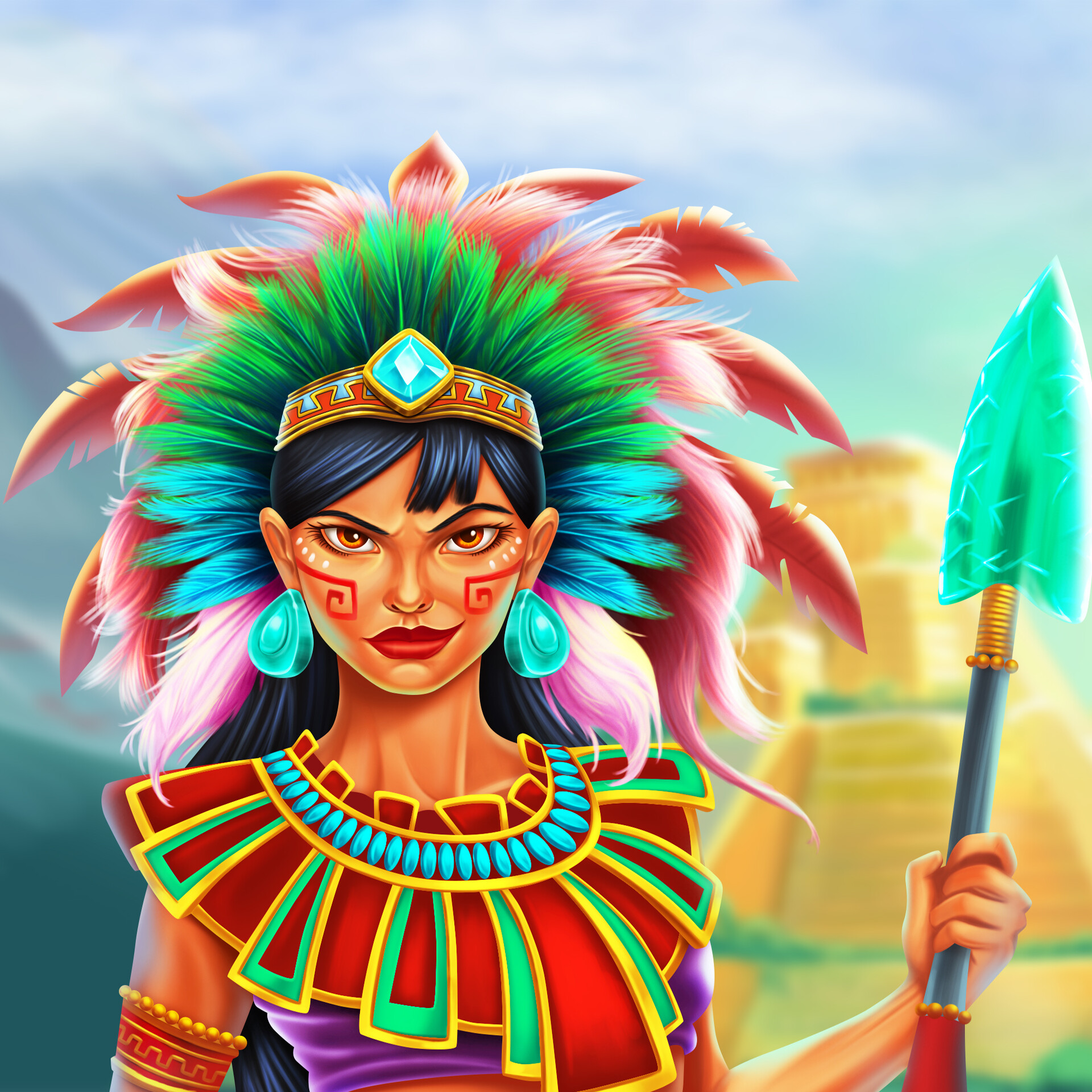 ArtStation - Aztec_Theme-LAS@Yoozoo Games