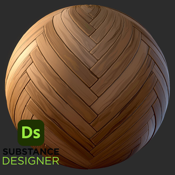 ArtStation - Stylized Wood Parquet - Substance 3D Designer