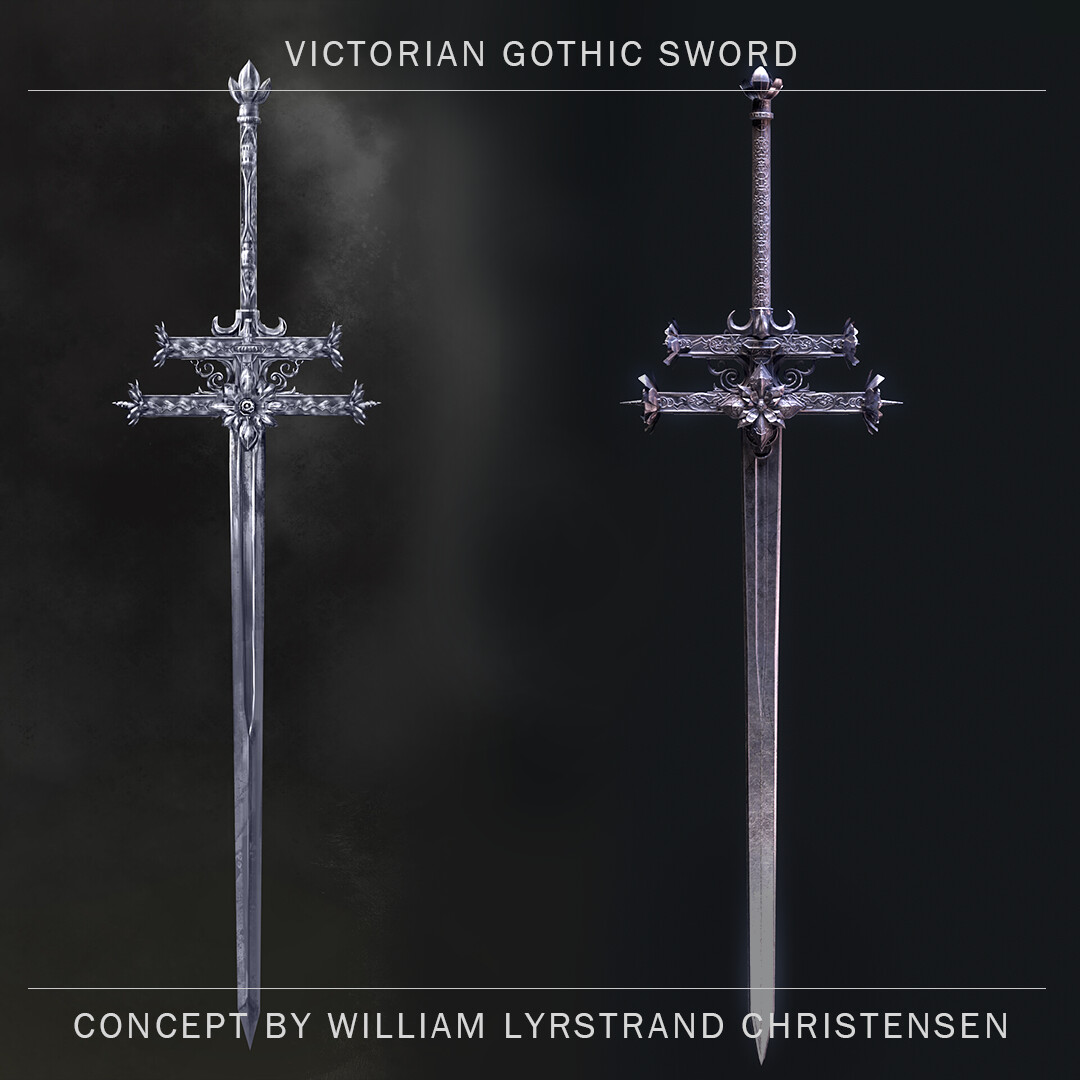 ArtStation - Game Ready Weapon - Victorian Gothic Sword