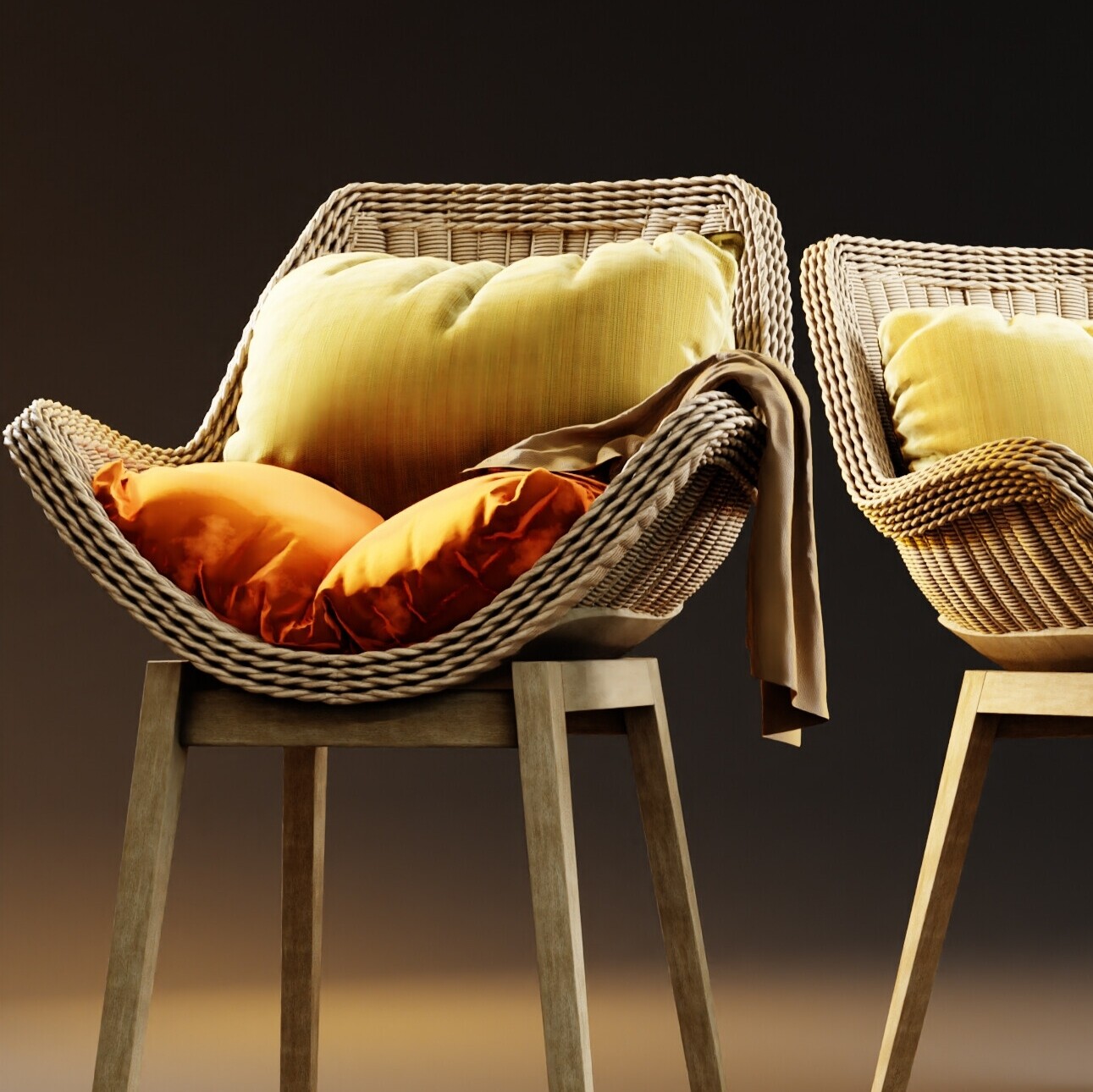 ArtStation - Rattan Chair model