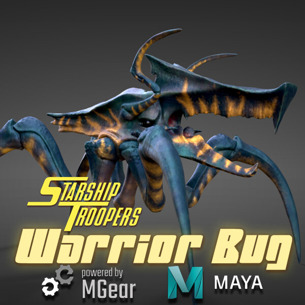 ArtStation - Starship Troopers - Warrior Bug, mGear Maya Rig