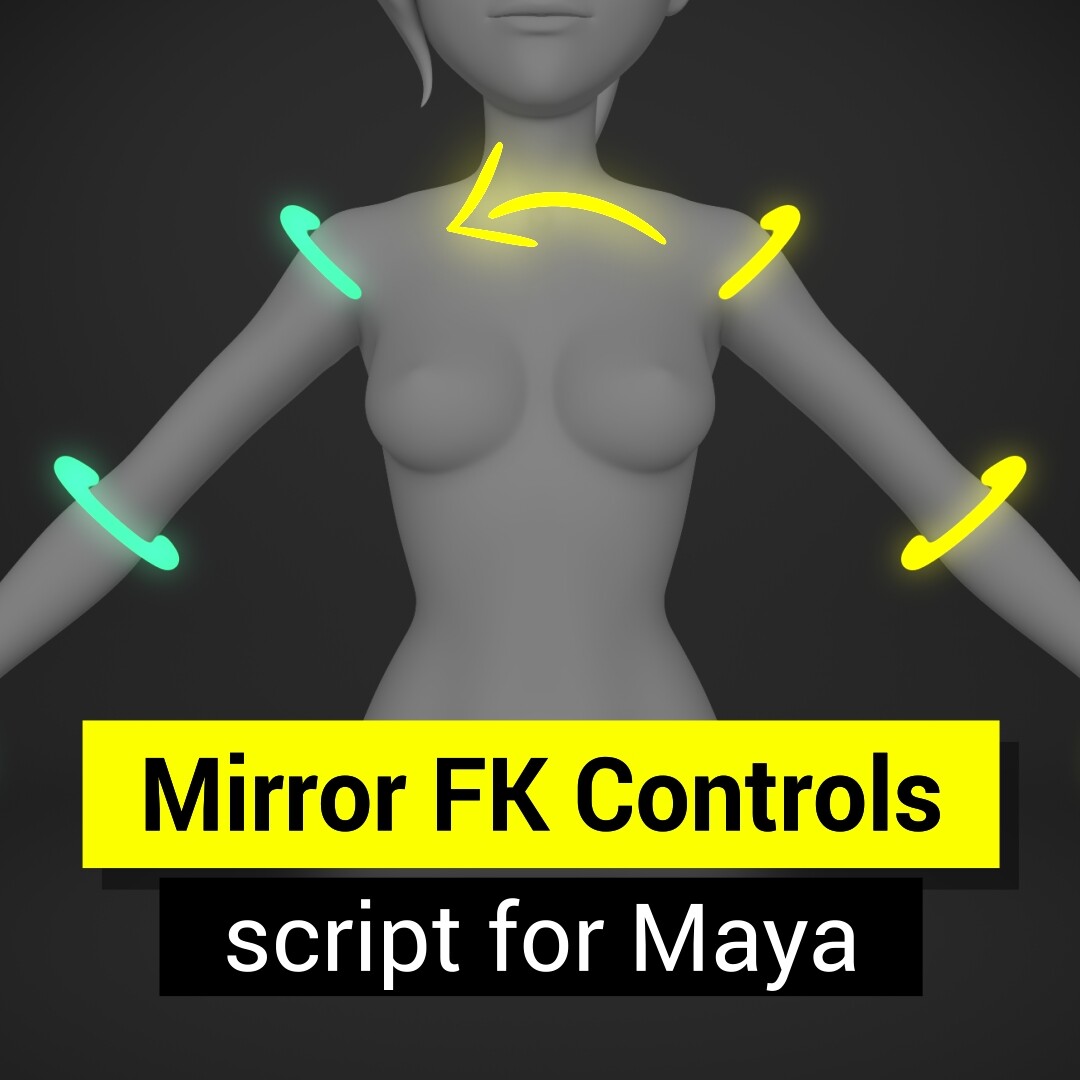 ArtStation - Mirror FK Controls Script for Maya