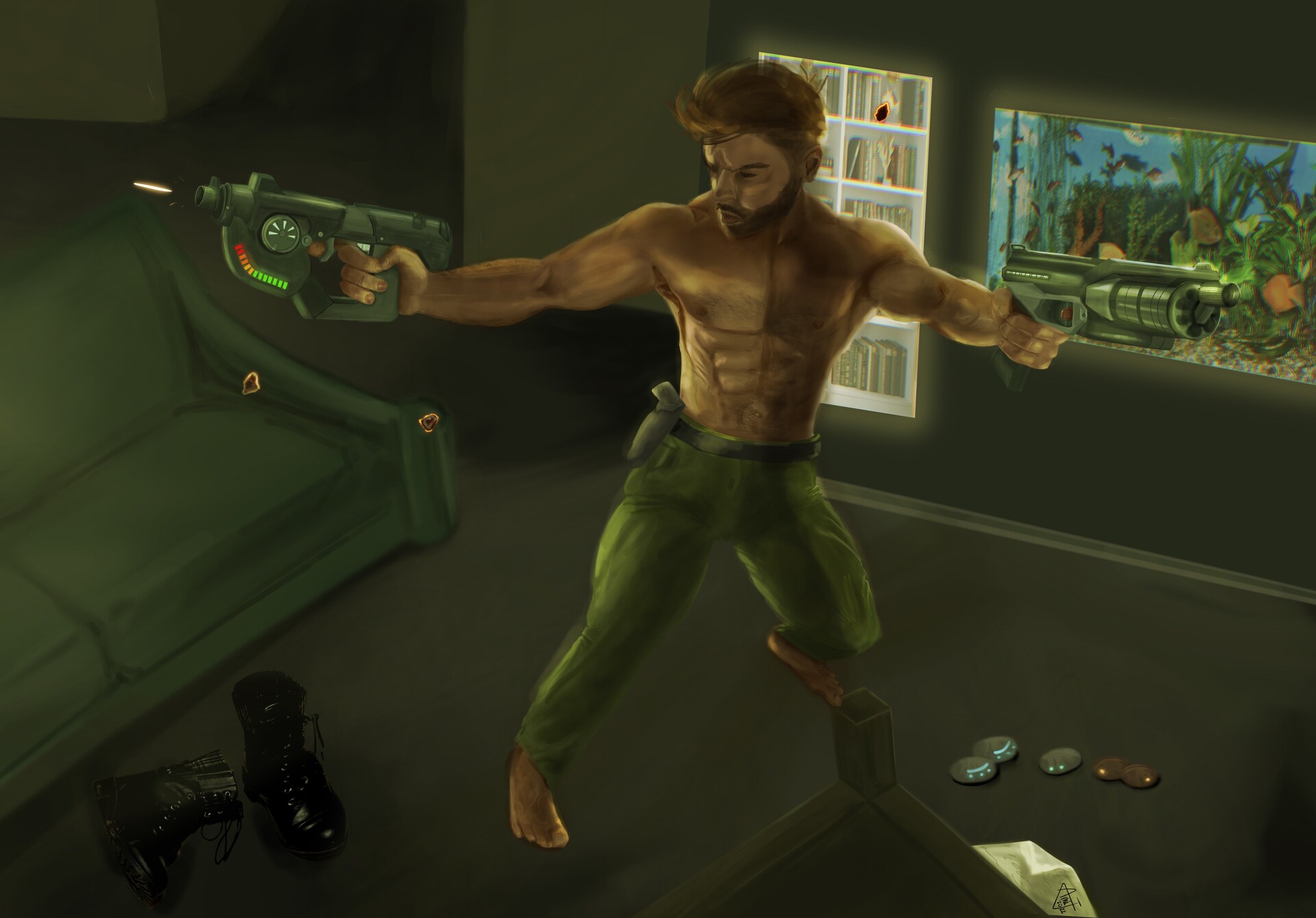 ArtStation - Aerow, Shadowrun Gunner