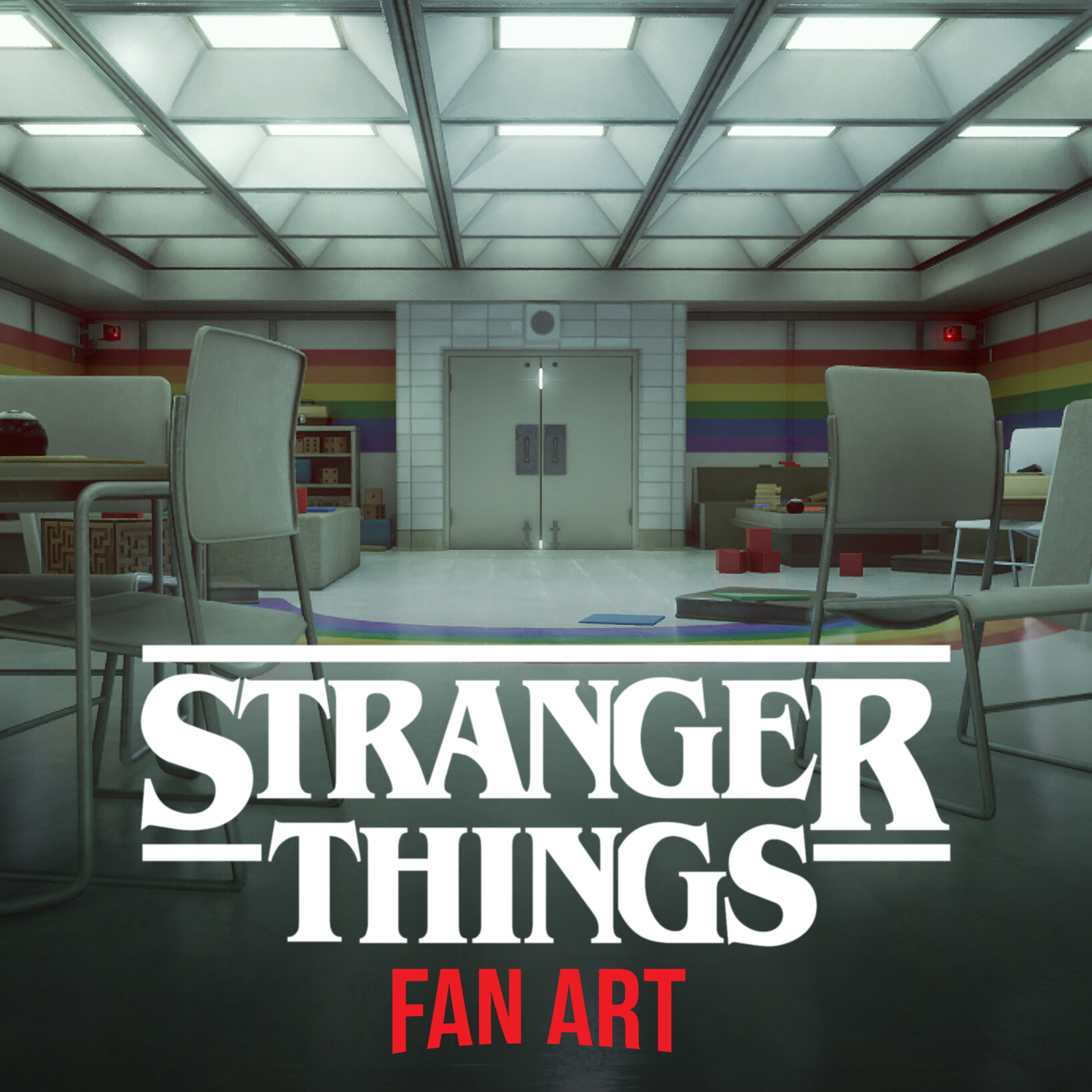 ArtStation - Stranger Things Rainbow Room