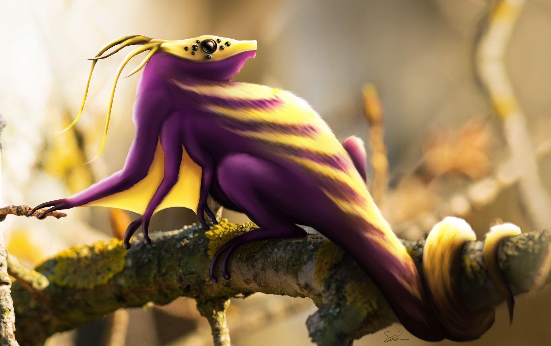 ArtStation - Striped - Coil Tail (Original Creature Concept)