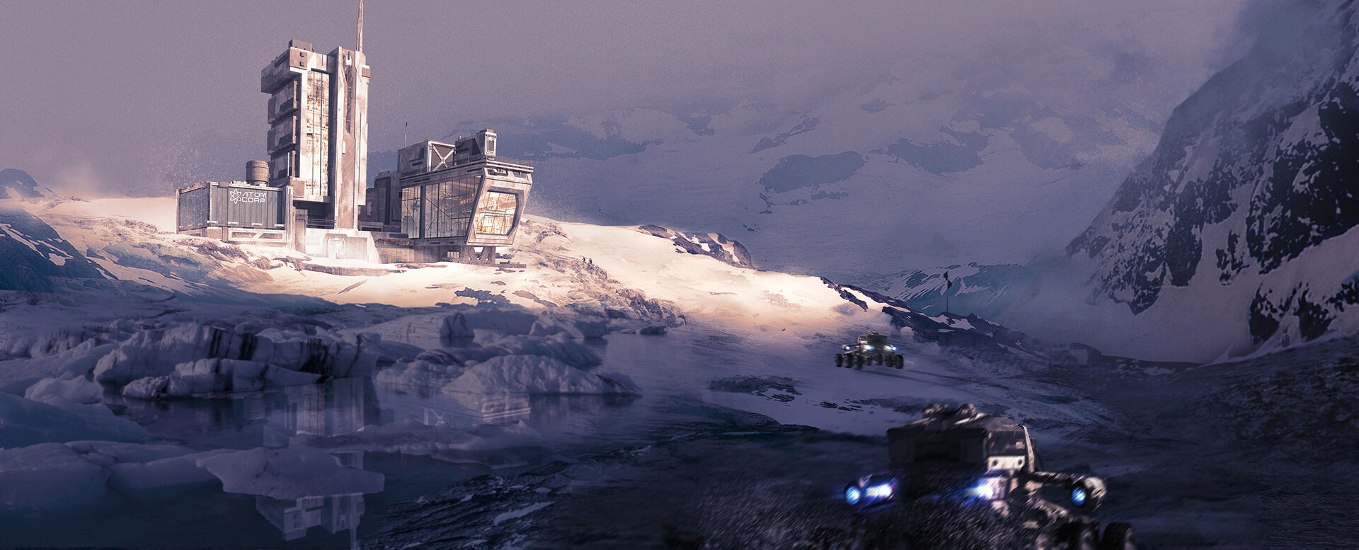 ArtStation - Frozen planet base