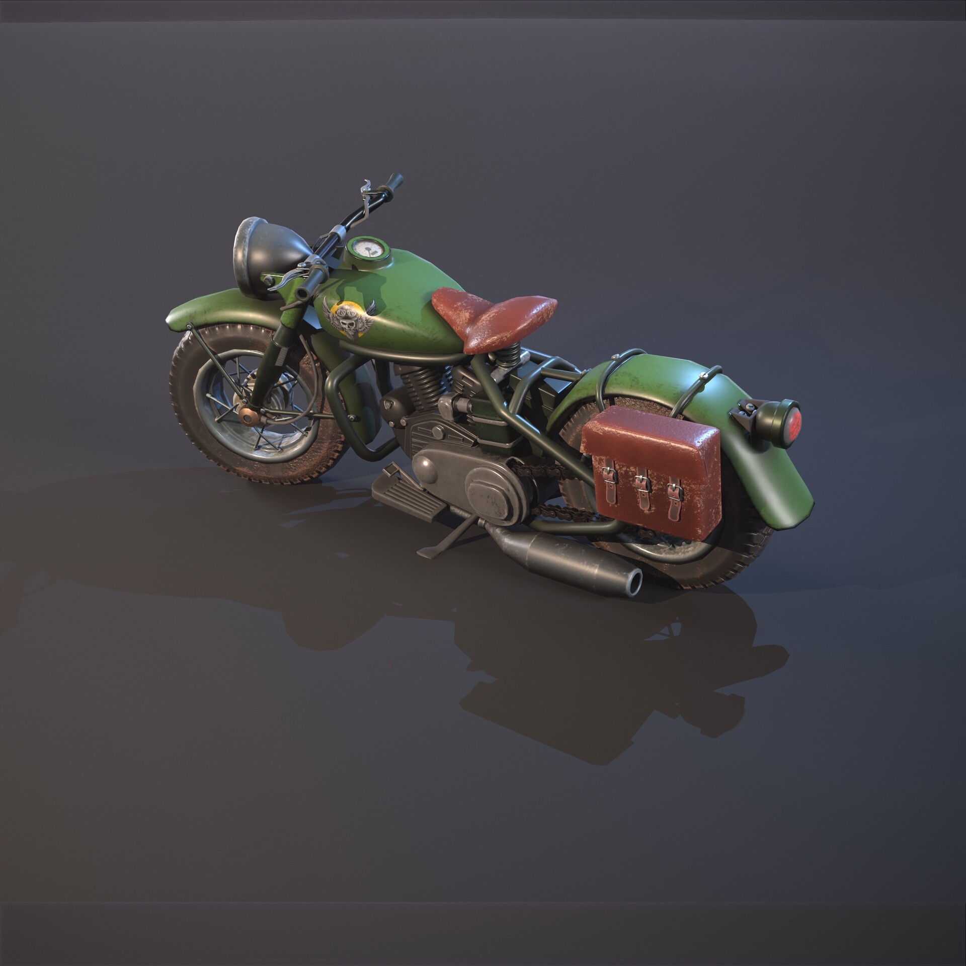 ArtStation - Low Poly Motorbike