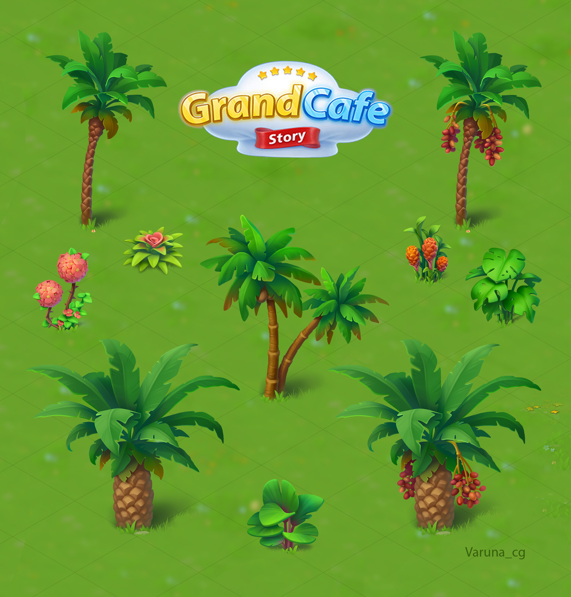 ArtStation - Vegetation for Grand Cafe Story