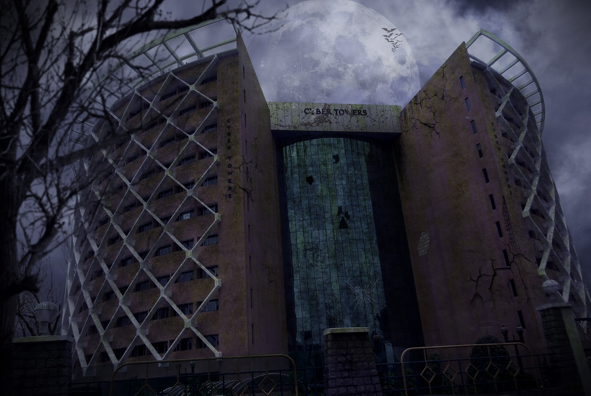 ArtStation - Abandoned Cyber Tower...