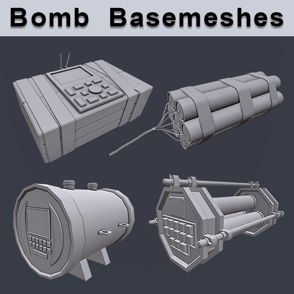 ArtStation - Bomb Base Mesh