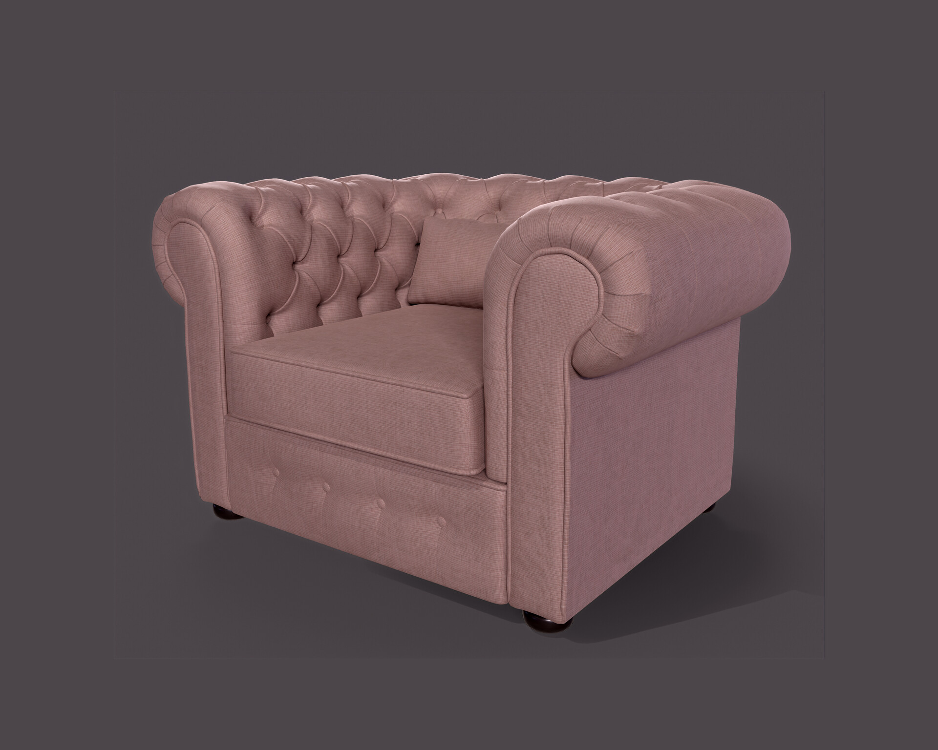 ArtStation - Fabric Chesterfield Chair