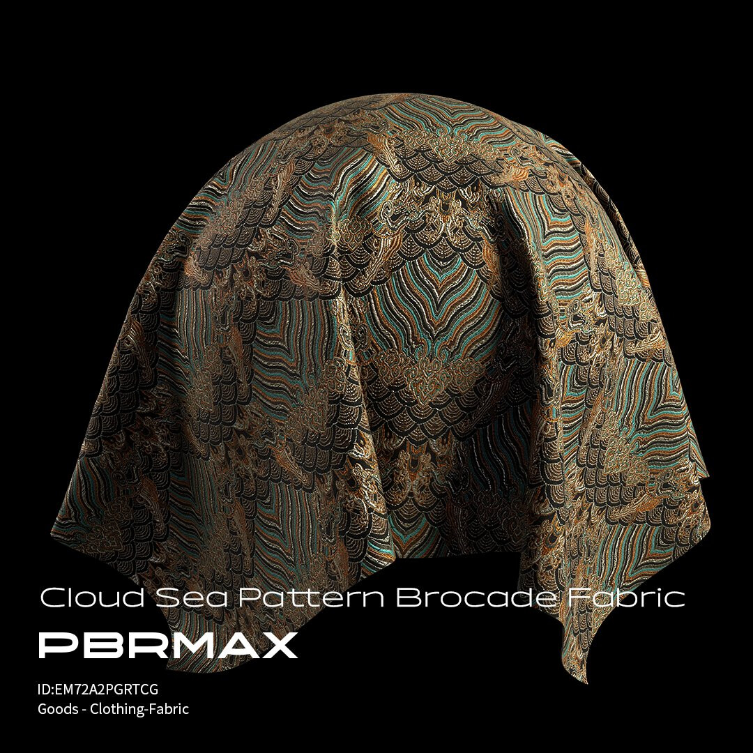 ArtStation - Cloud Sea Pattern Brocade Fabric