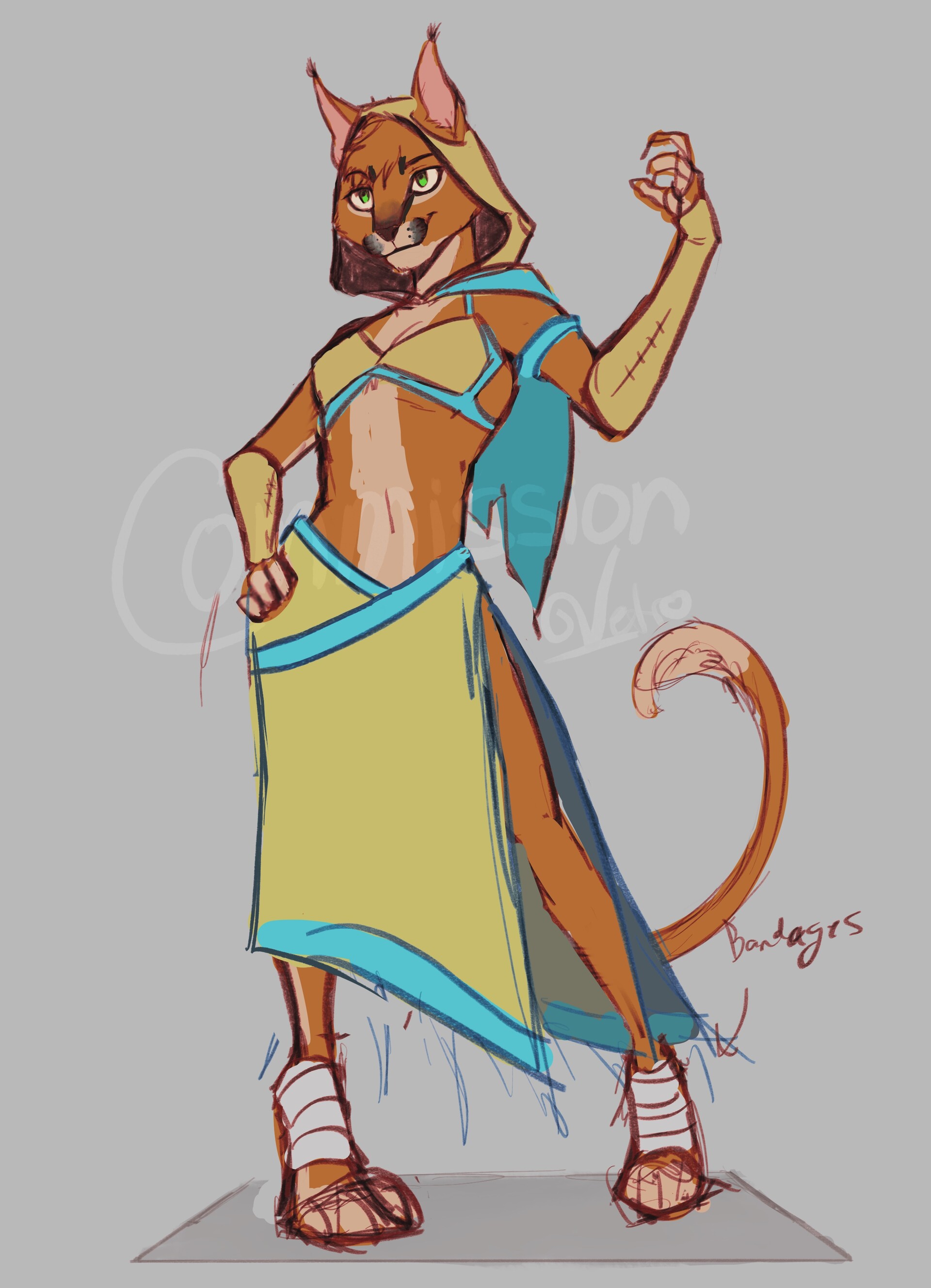 ArtStation - Akorra the Tabaxi - Character Model WIP