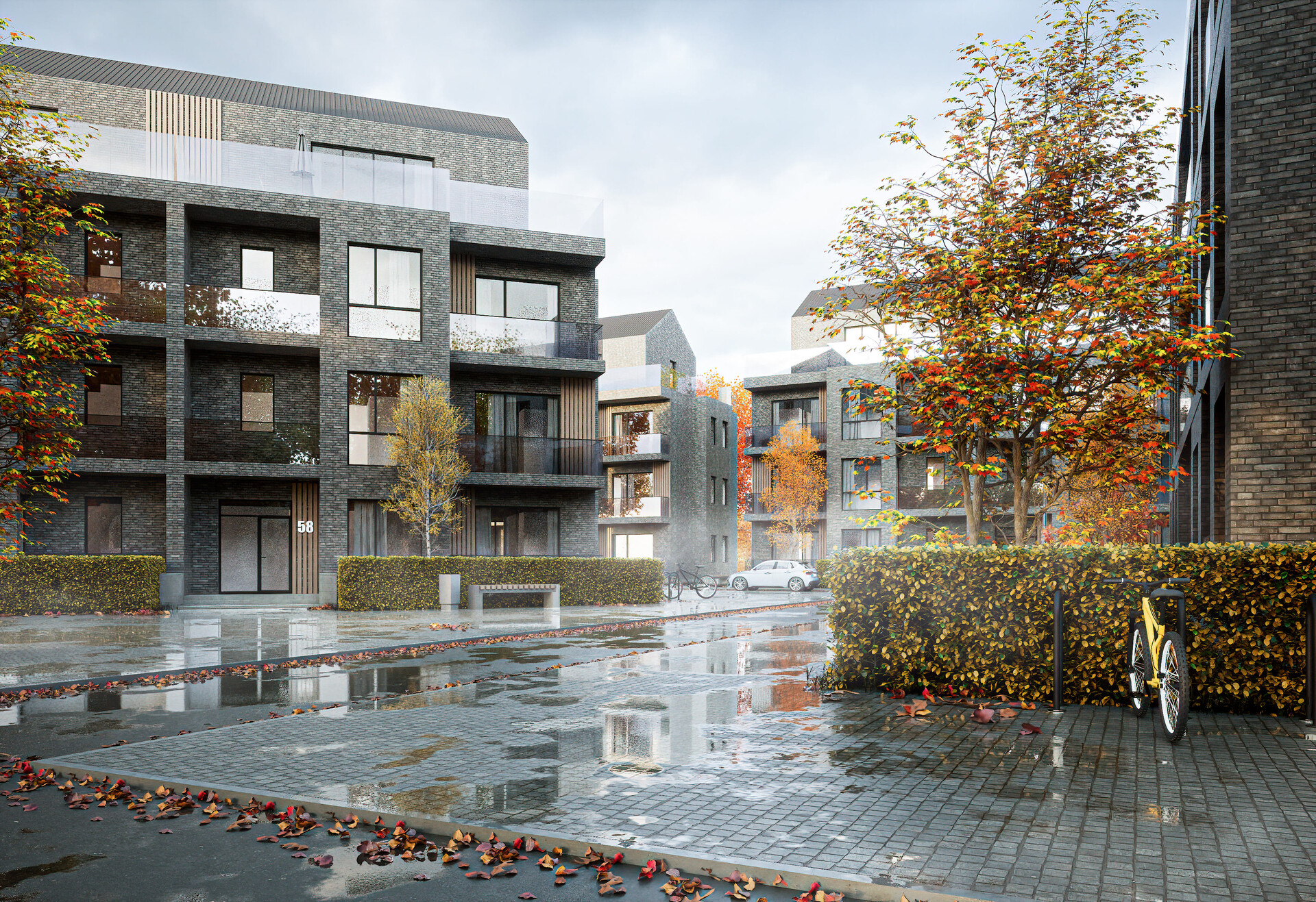 ArtStation - Twinmotion | Modern Apartment Building | Autumn