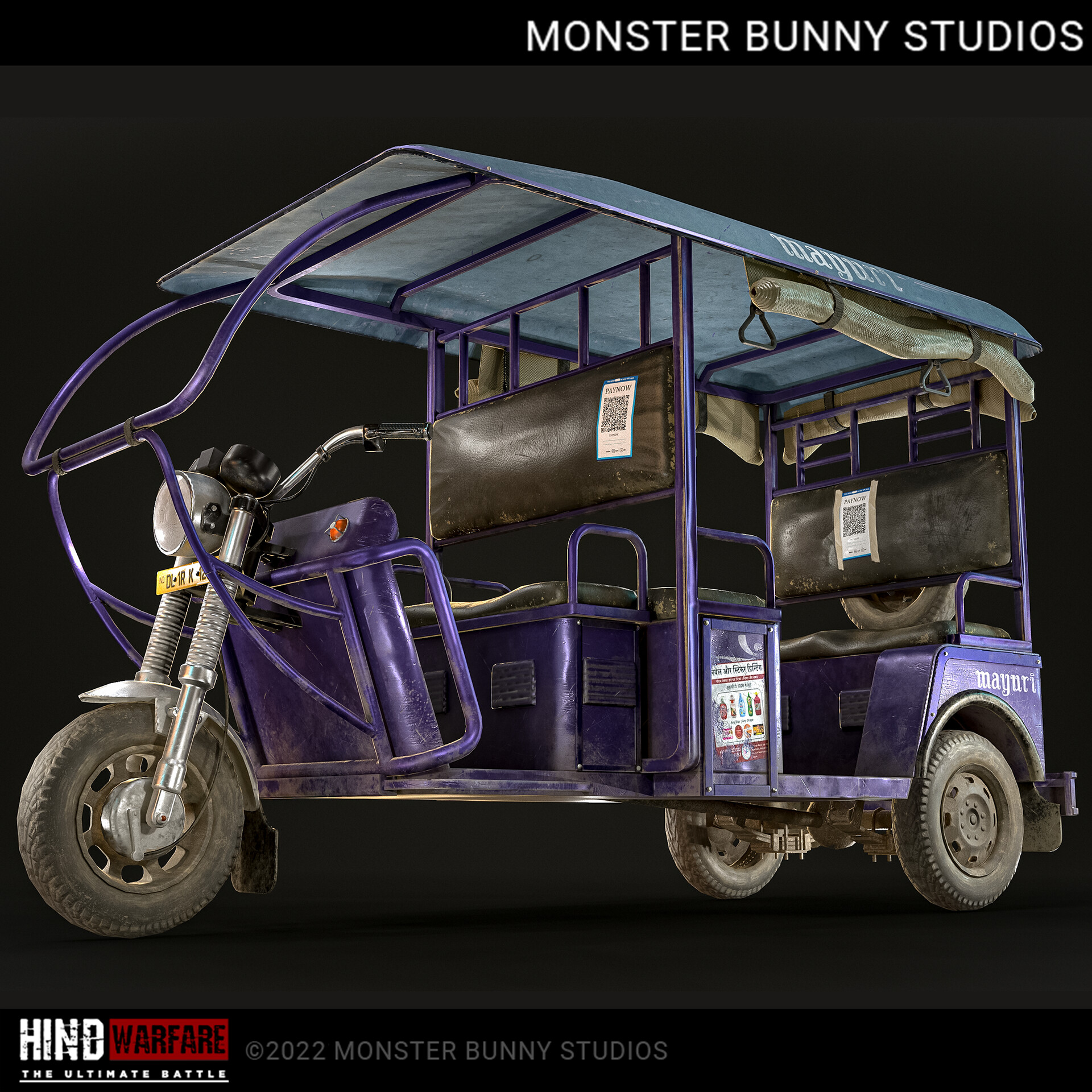 ArtStation - Hindwarfare - Vehicle E Rickshaw