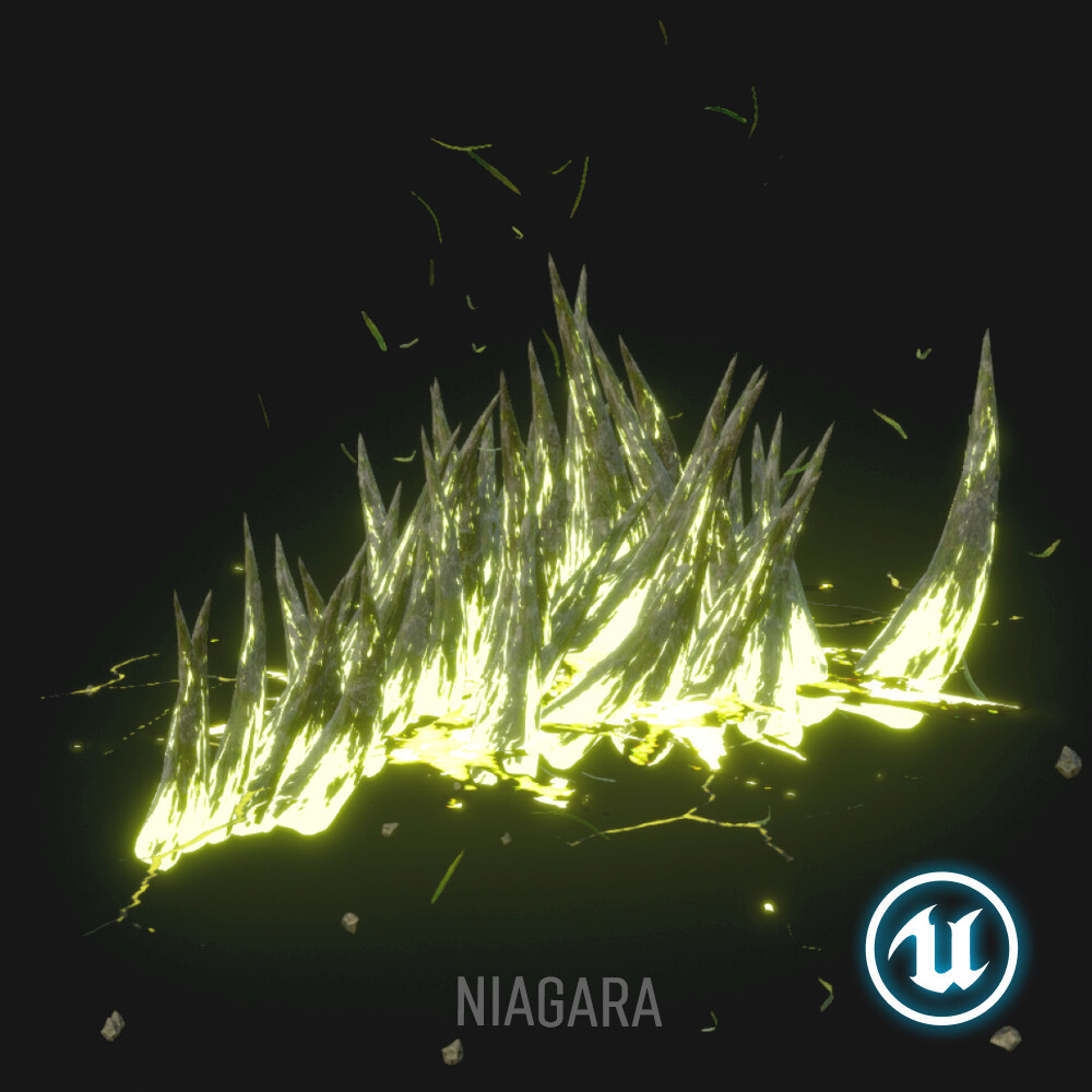 ArtStation - Rock spikes AoE attack VFX