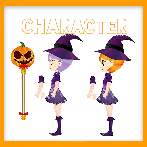 ArtStation - 2D Game Assets | Main Character & Enemys & Boss'