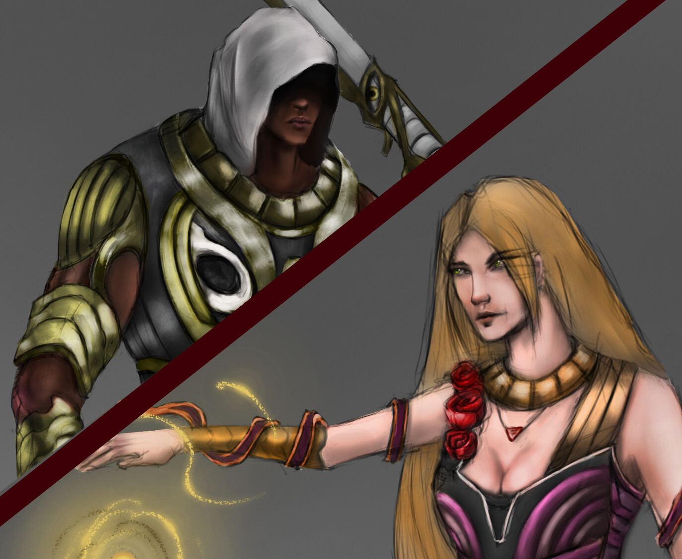 ArtStation - Sun Devourer & Moonlight Warrior