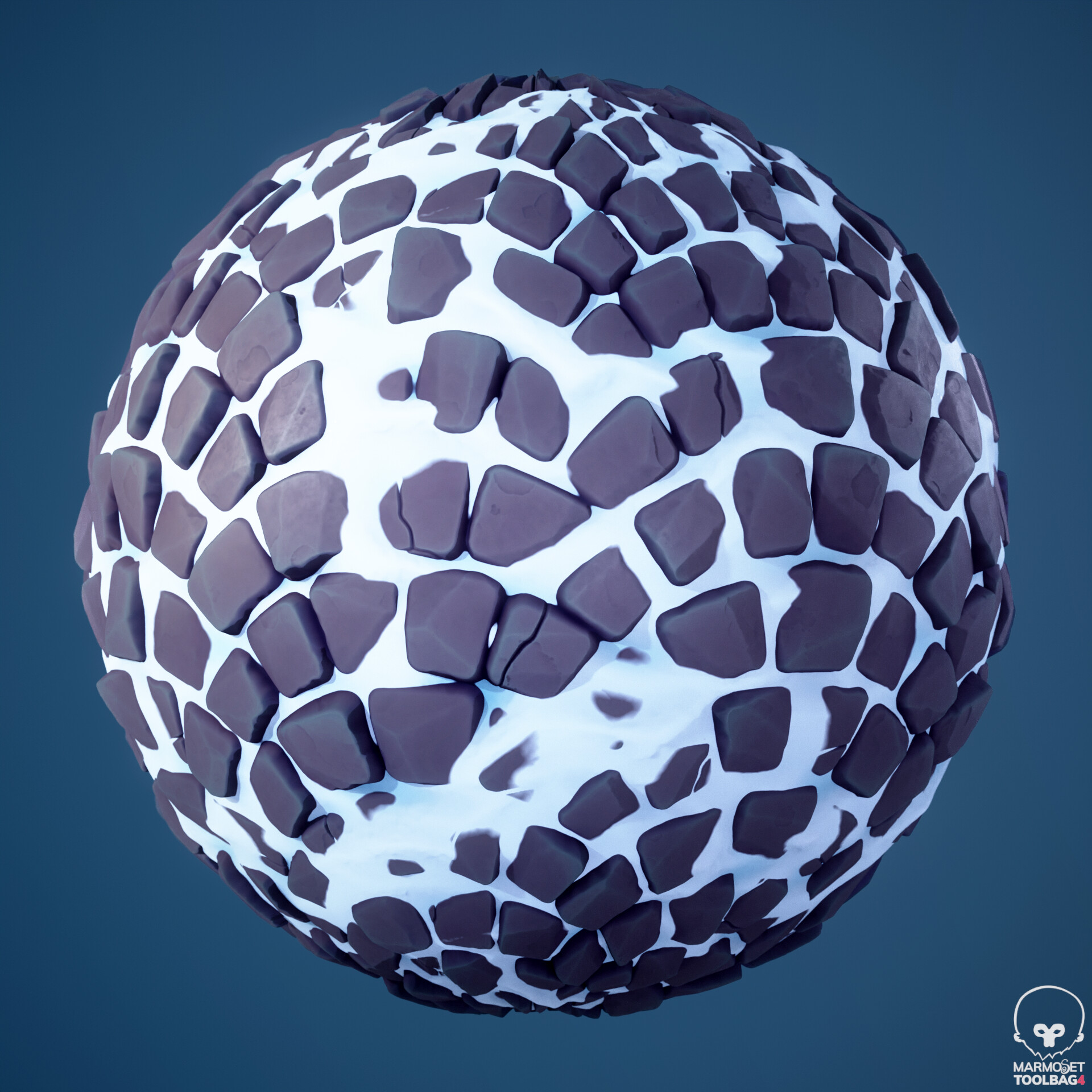 ArtStation - Stylized Cobblestone Snow Blended Material