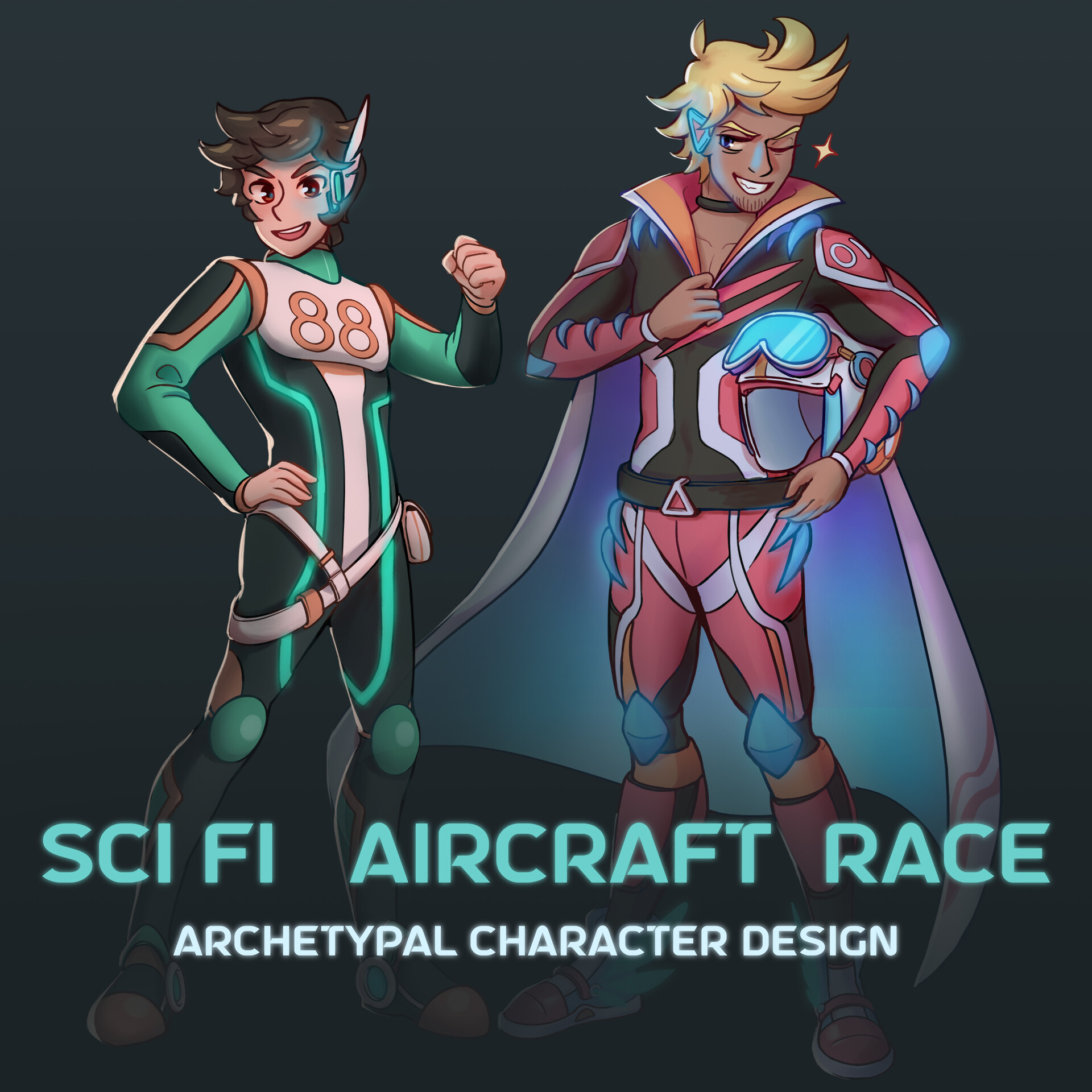 ArtStation - Archetypal Character Design - Space Aircraft Race