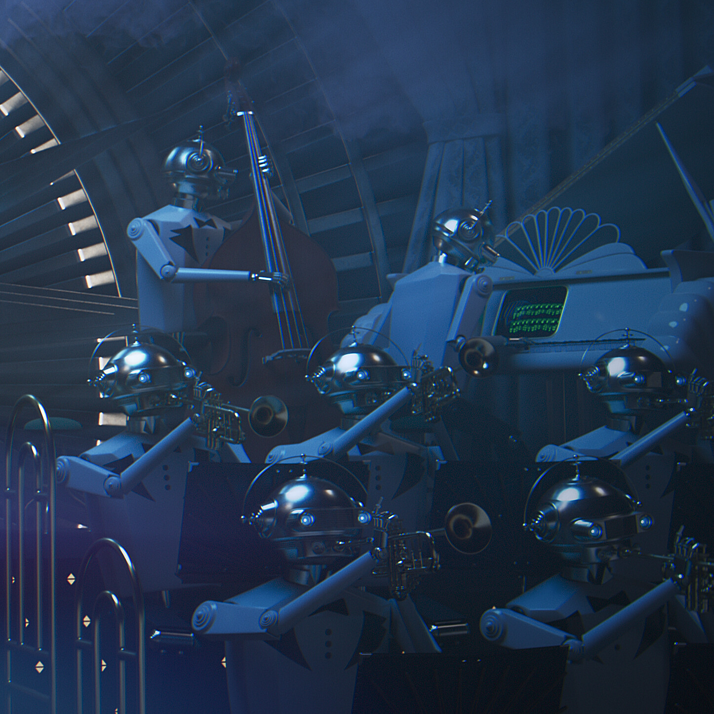 ArtStation - The Aurora Jazz Bots VFX