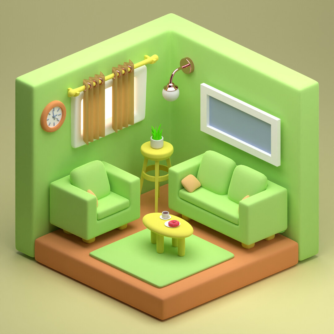 ArtStation - living room