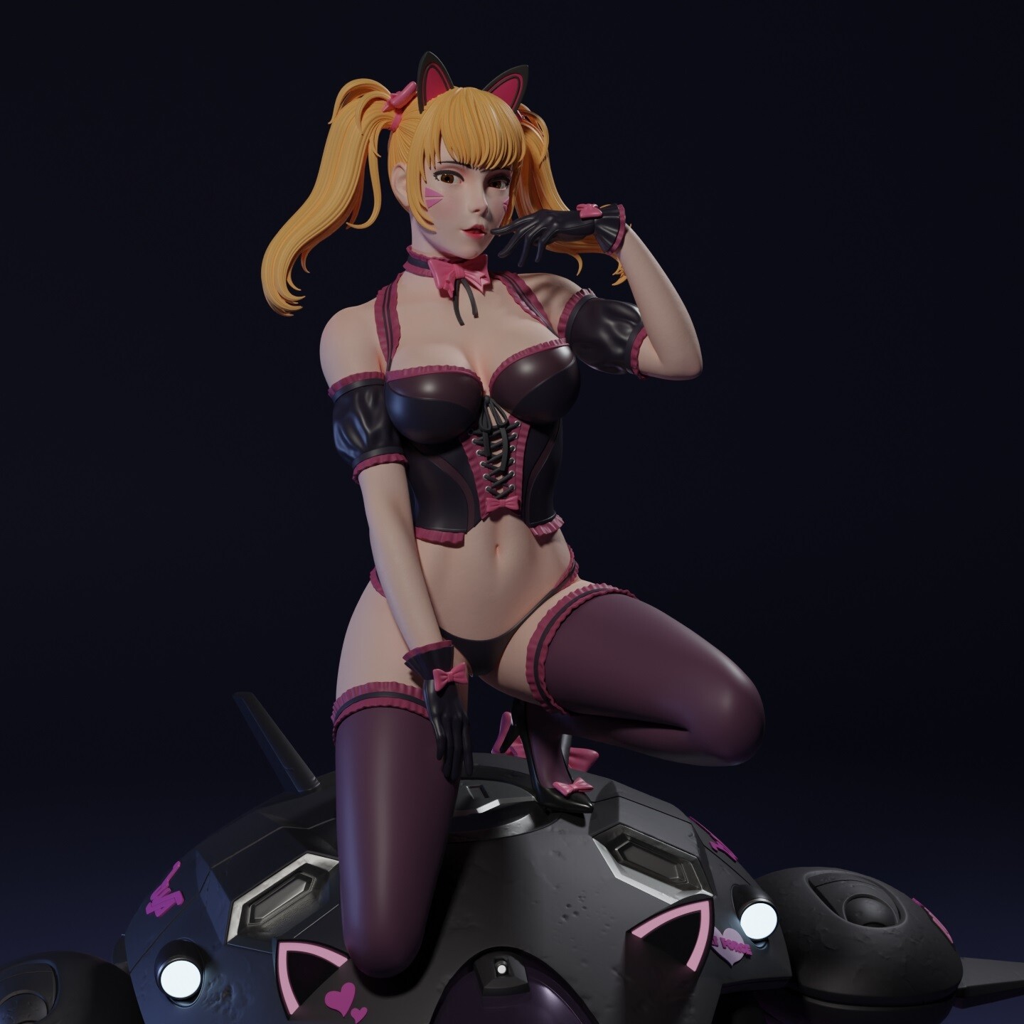 ArtStation - D.Va - Black Cat