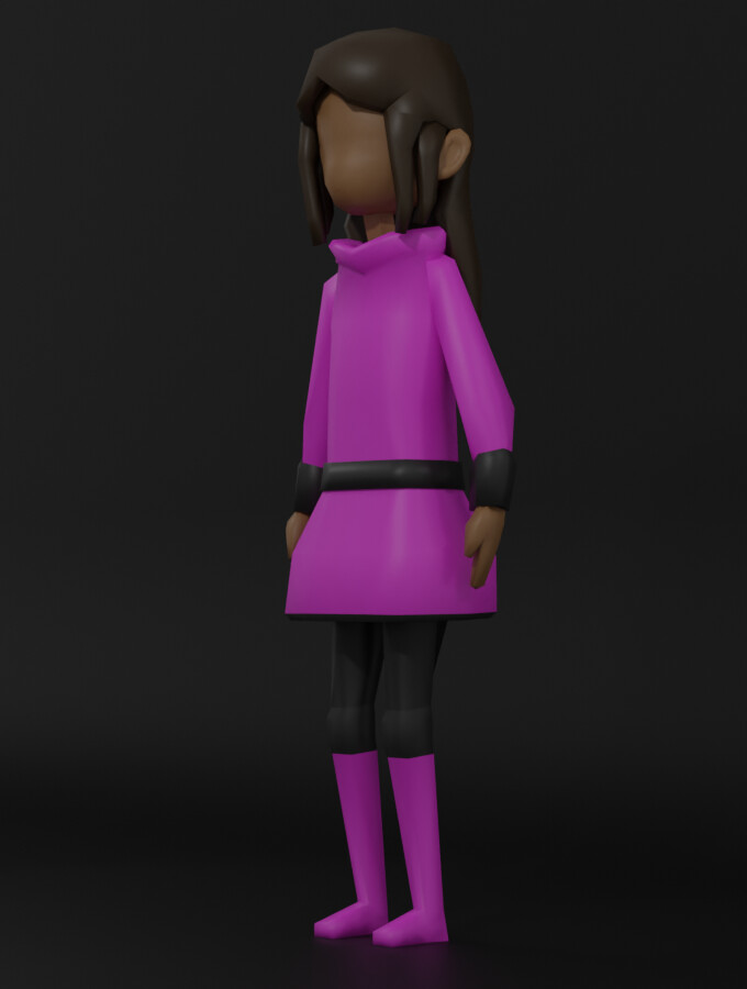 ArtStation - Low poly Girl