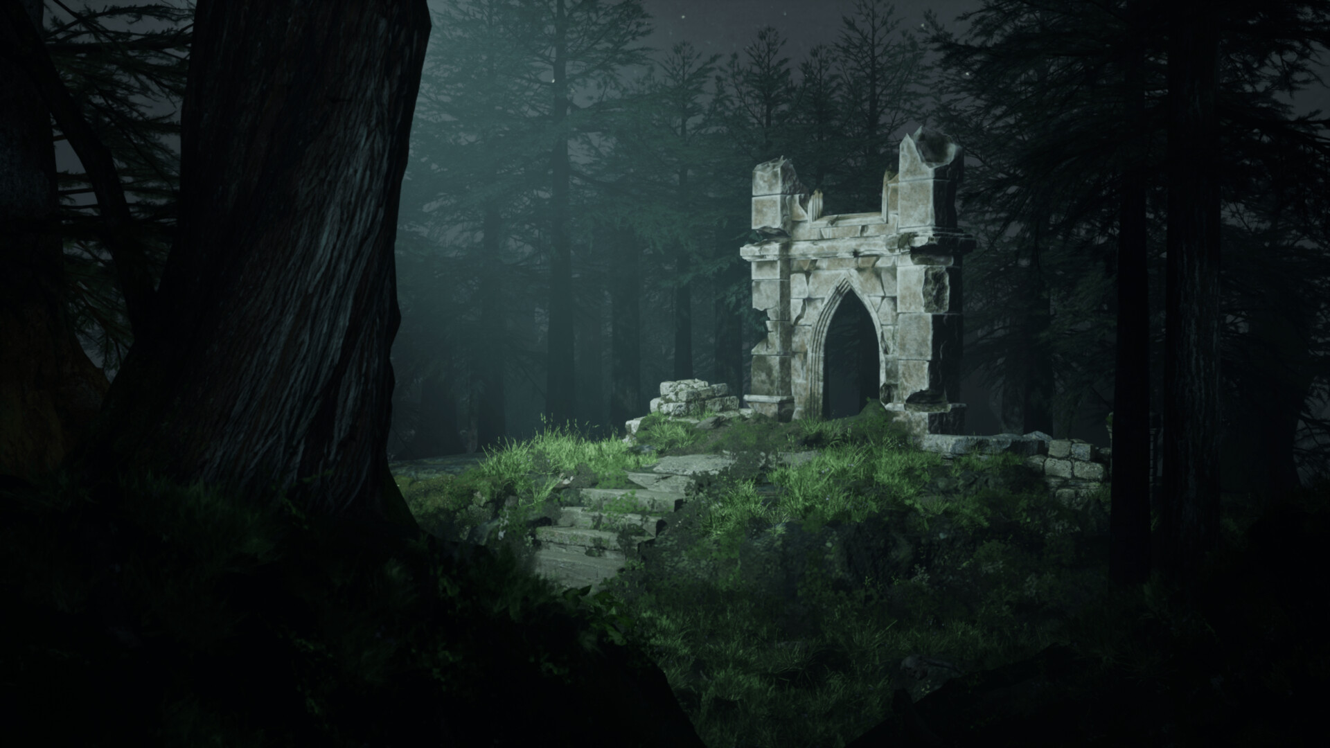 ArtStation - Ruin Environment - night