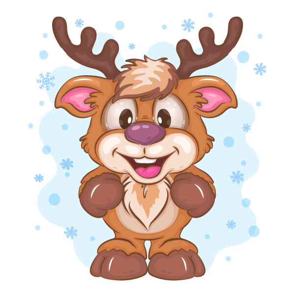ArtStation - Cute Cartoon Deer.