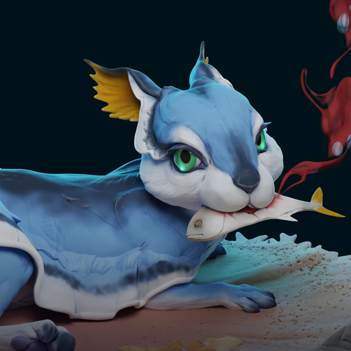 ArtStation - Sea rabbit for the New Year