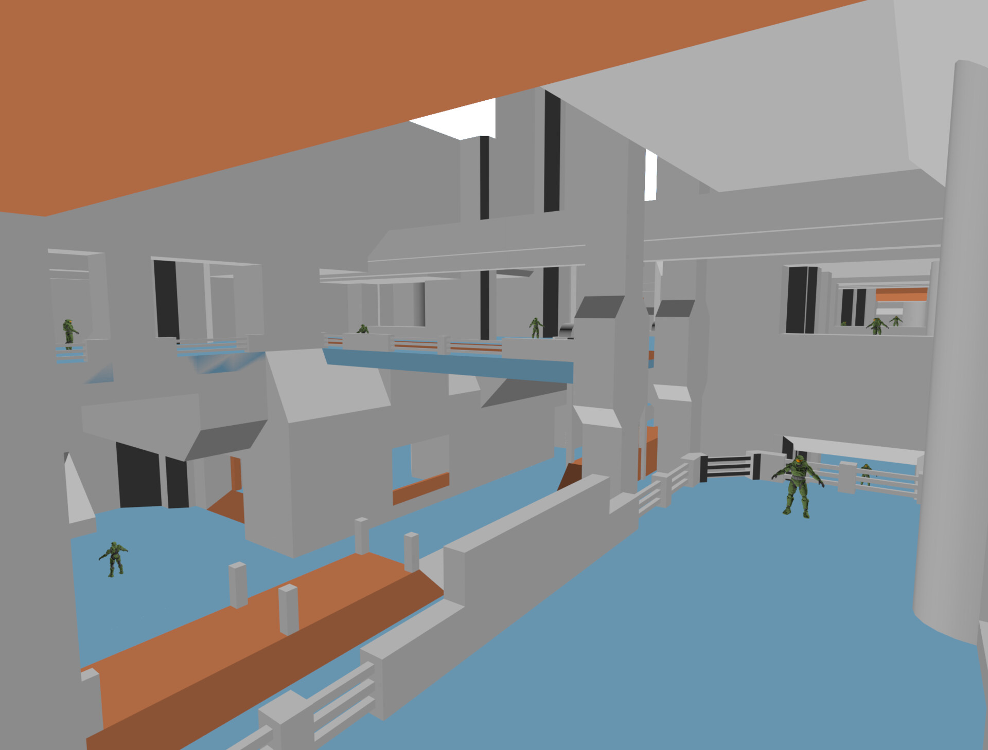 ArtStation - 2022 Multiplayer Map Blockout Recap - Unnamed Train Map WIP