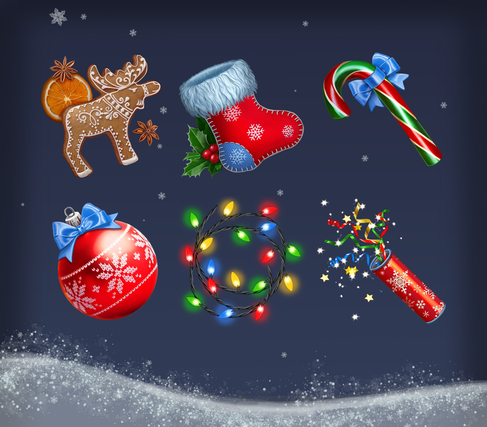 ArtStation - Christmas icons set