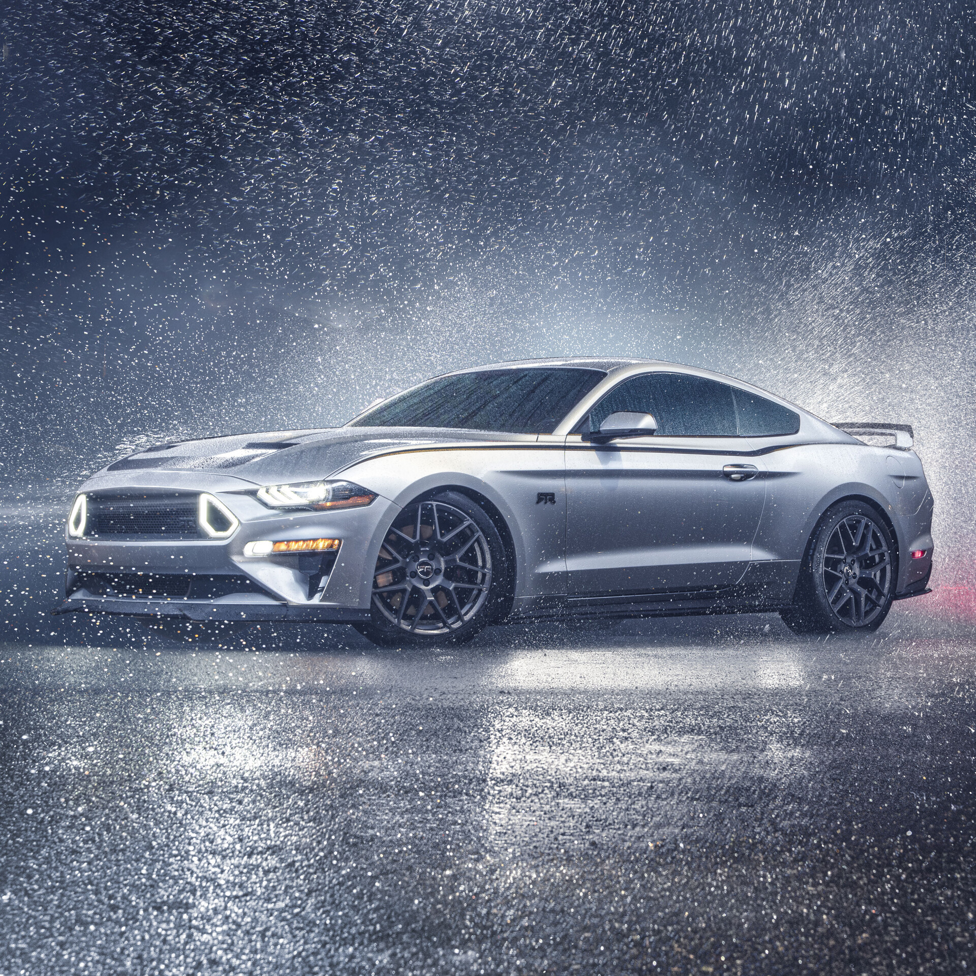 ArtStation - RTR Mustang in the rain