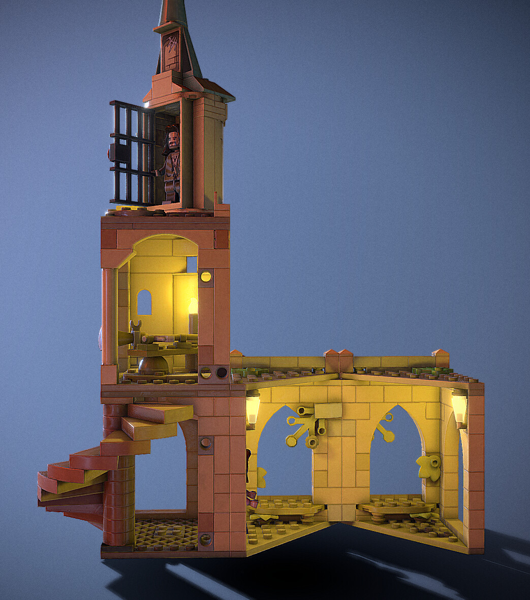 ArtStation - Lego - Hogwarts courtyard