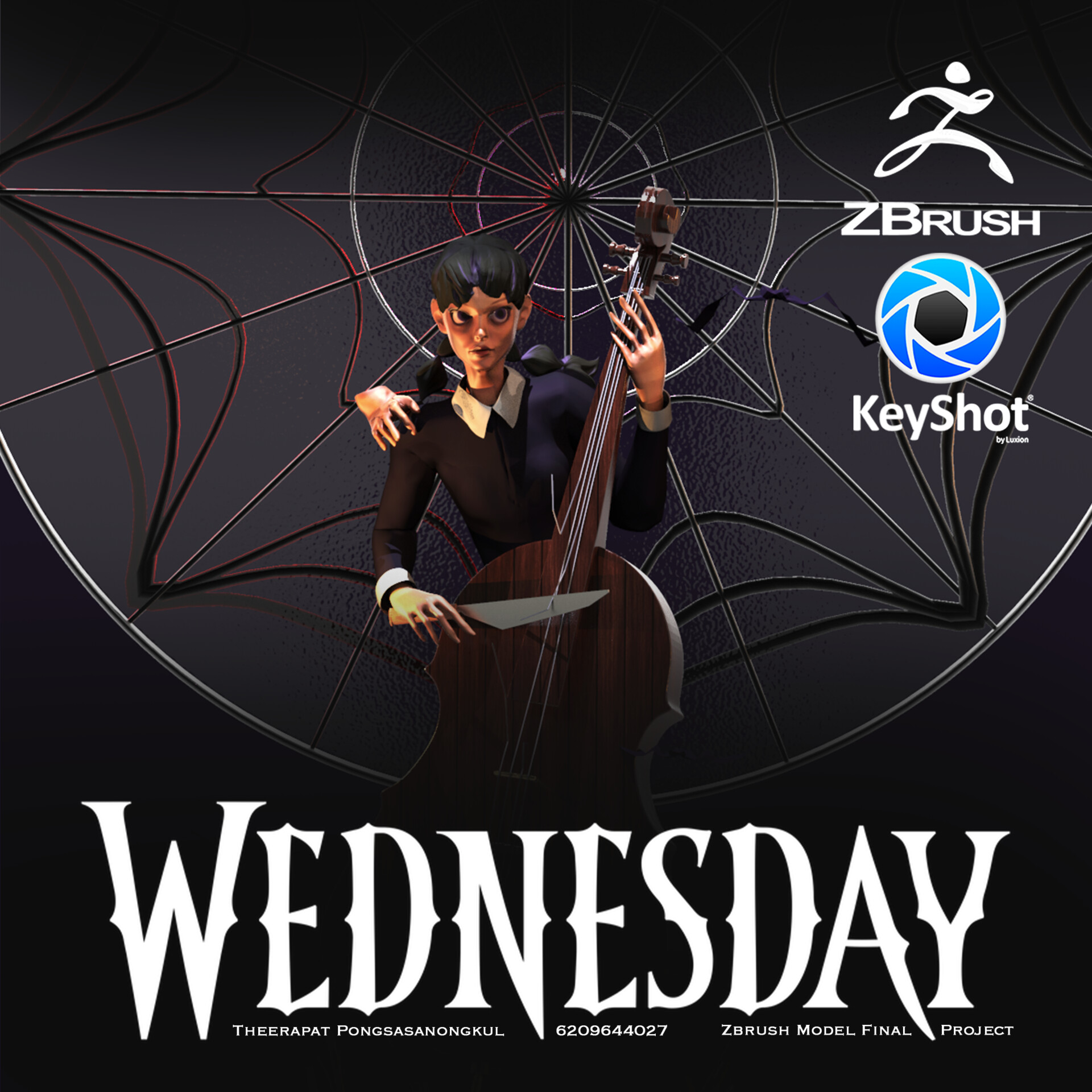 ArtStation - Wednesday Addams - Netflix's Wednesday-inspired Character ...