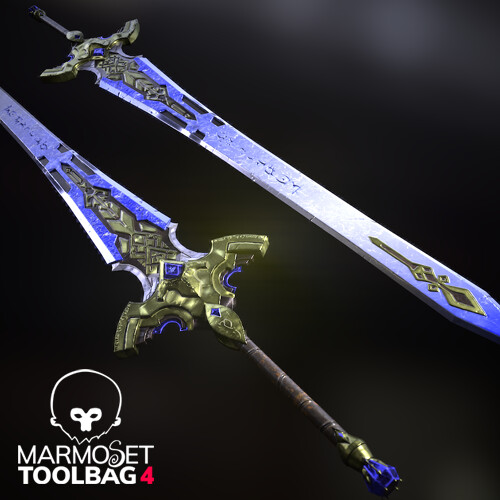 ArtStation - Two handed rune sword