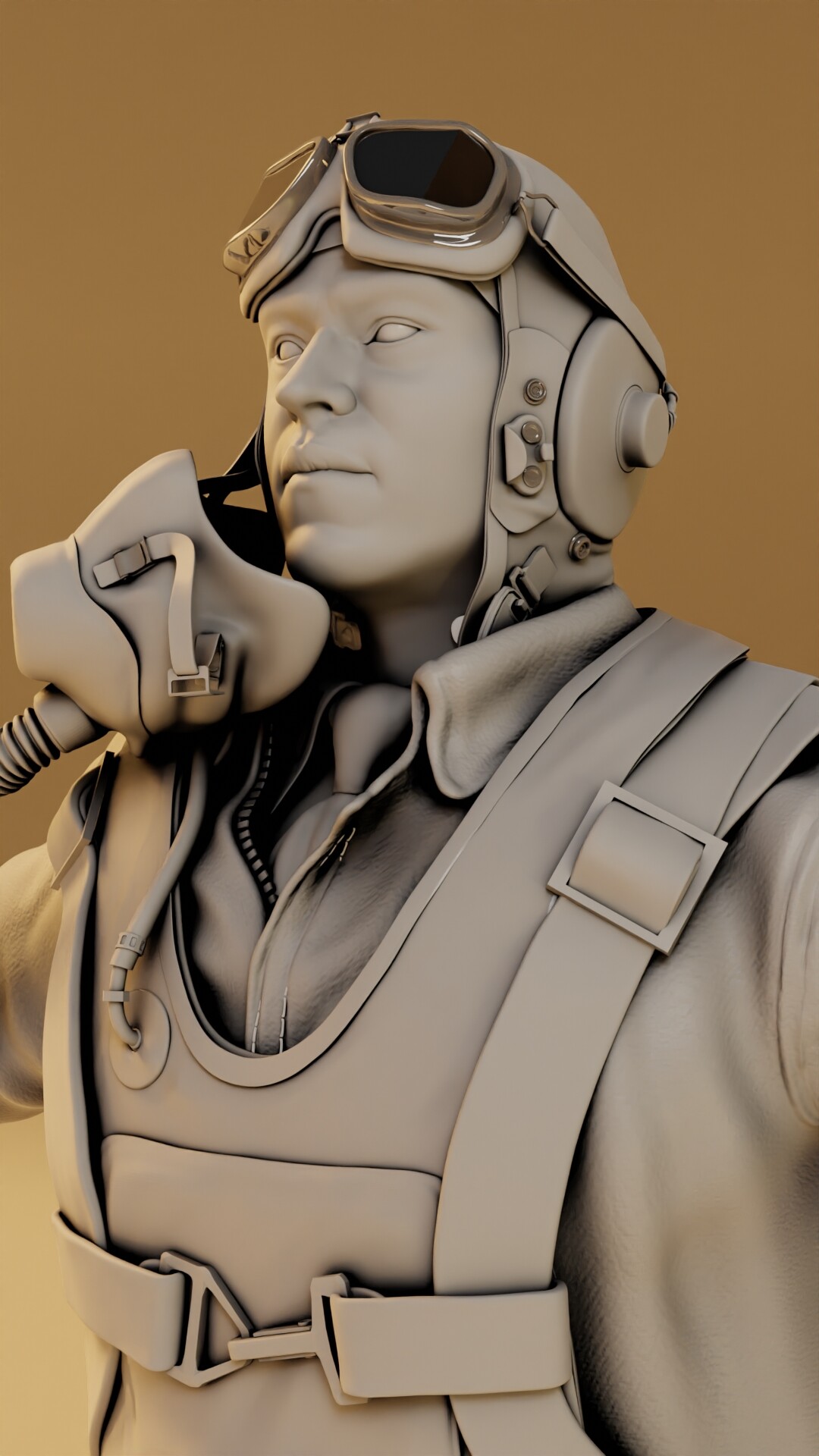 ArtStation - USAF Pilot (in progress)