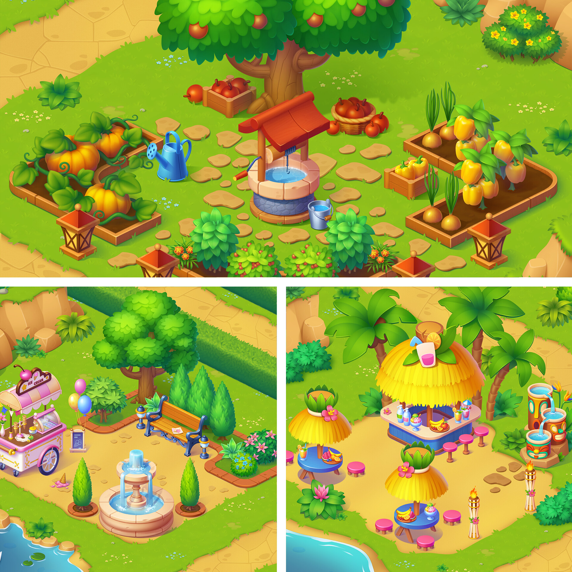 ArtStation - 2D Locations in isometric