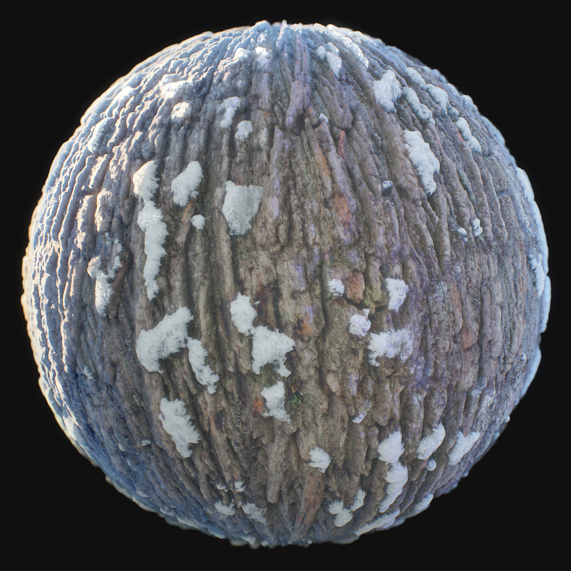 ArtStation - Snowy Bark material