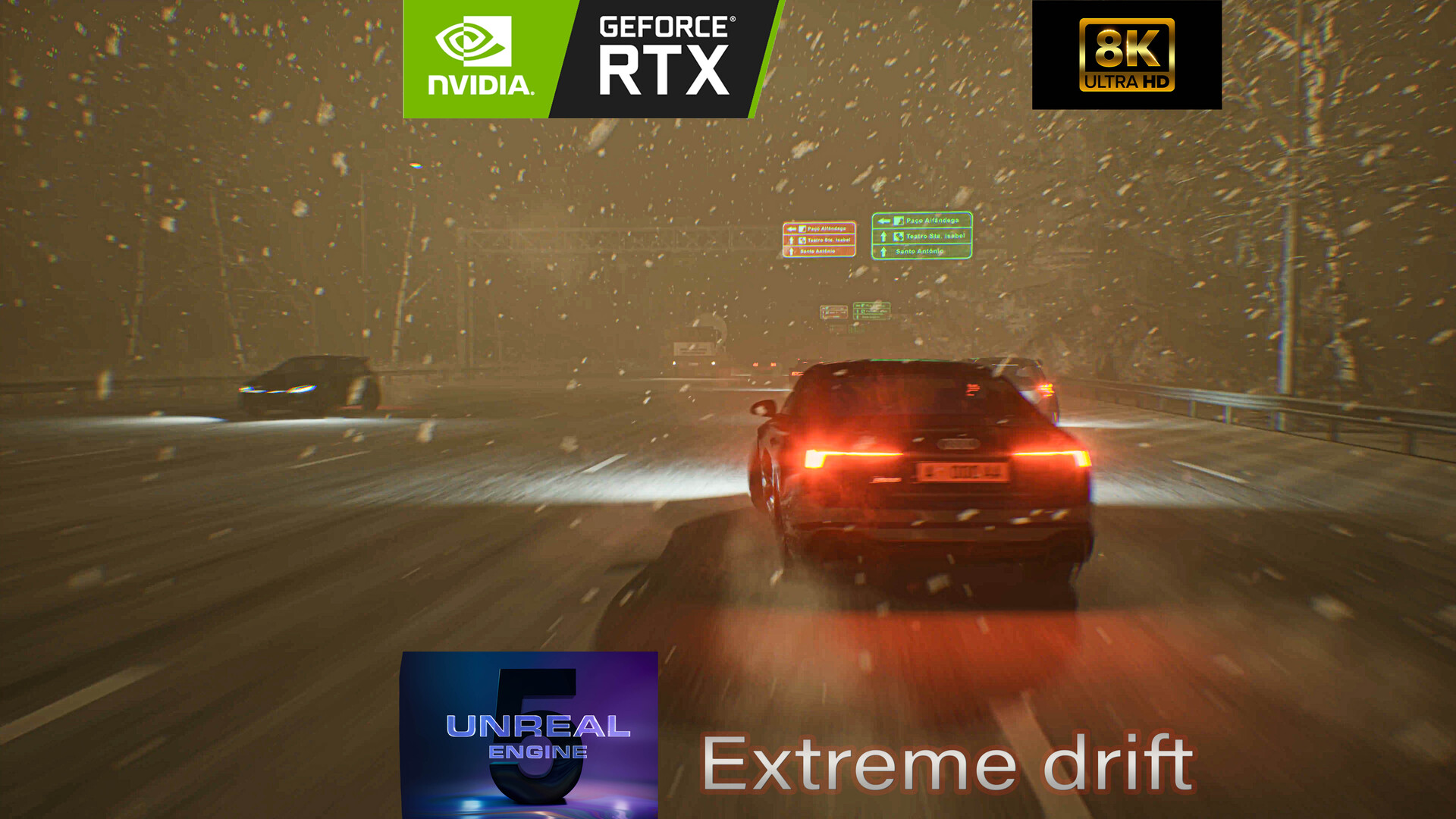 ArtStation - Extreme highway drift - but in 8k 60 fps! | UE5 RTX Real ...