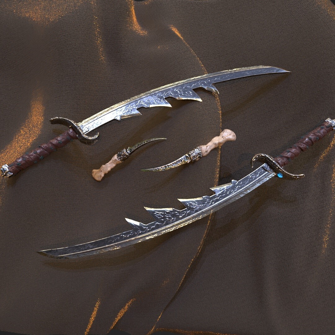ArtStation - Bandit Weapons, Original Concept/ Game Models