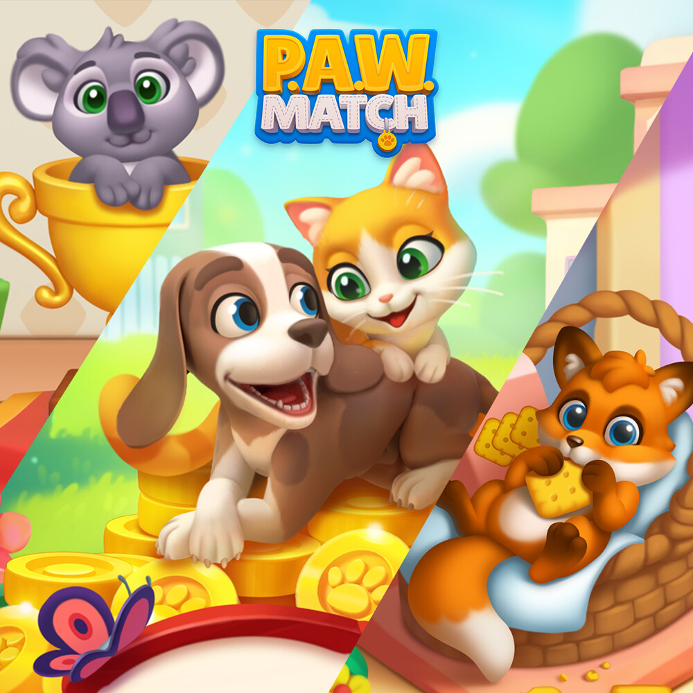 ArtStation - Illustrations in project Paw Match