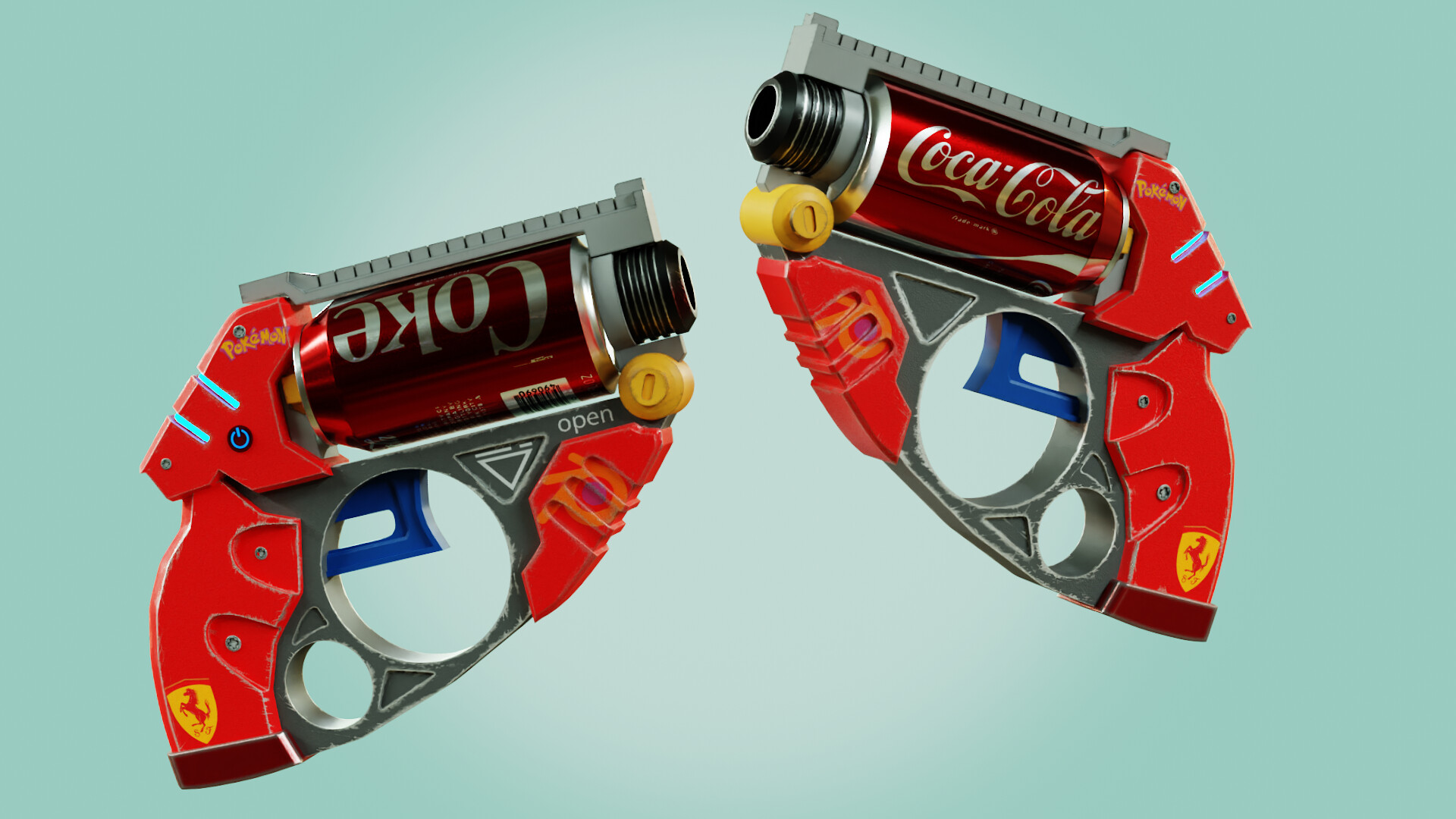 ArtStation - COKE STYLIZED GUN