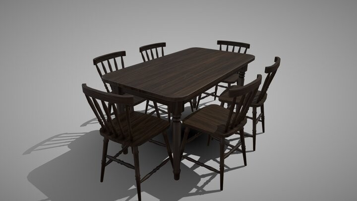ArtStation - Table and chairs