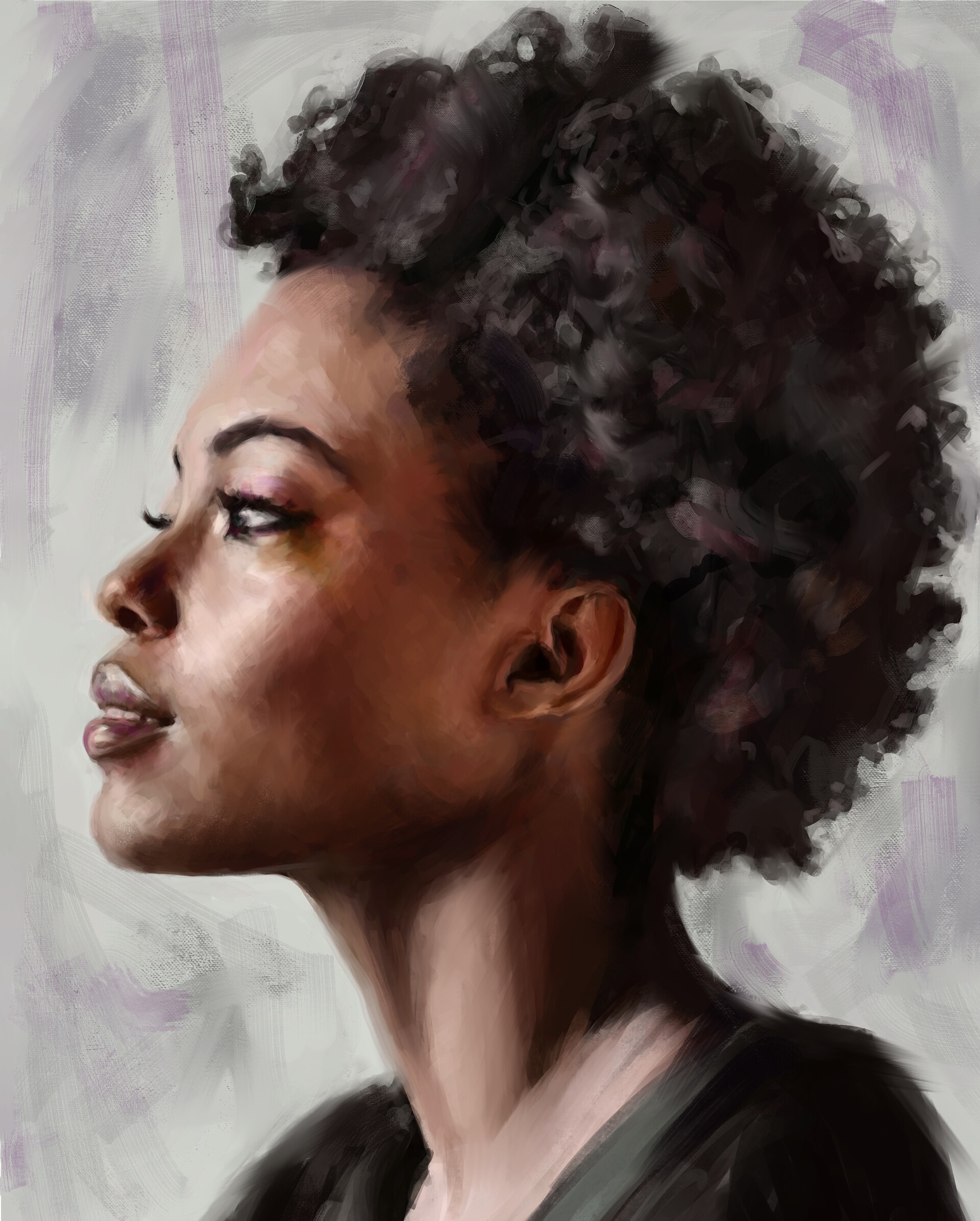 ArtStation - Oil brush portrait study