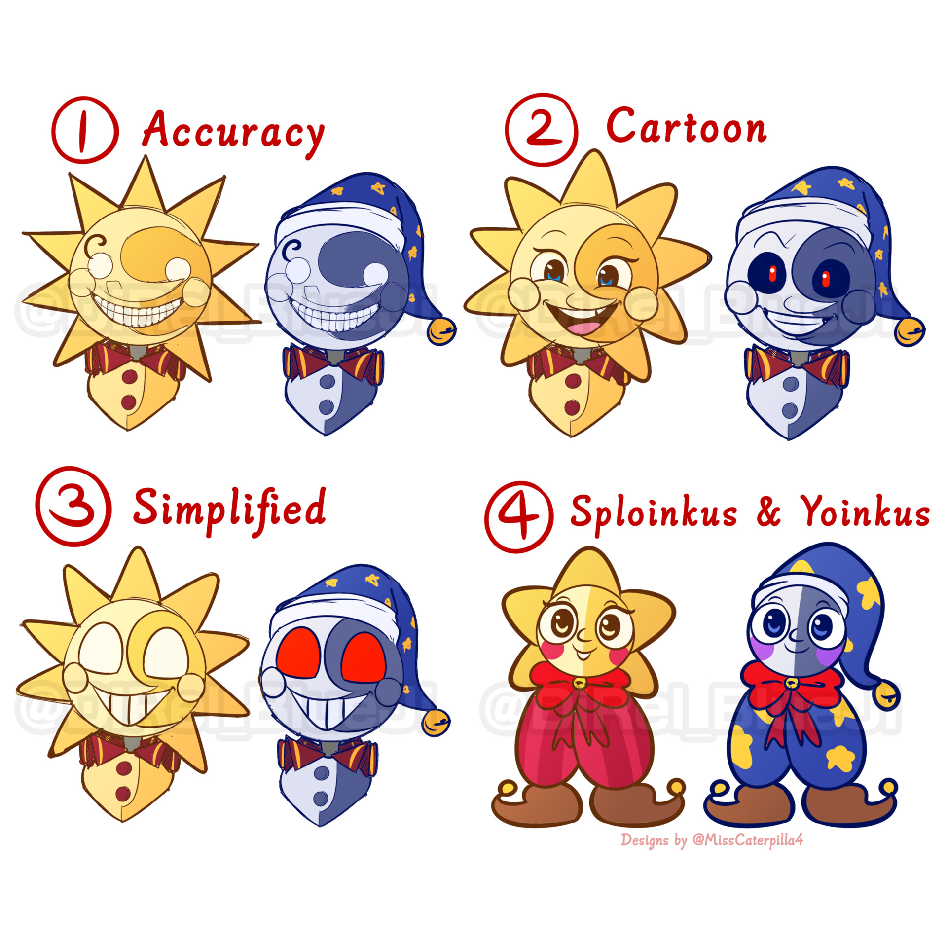 ArtStation - Sun and Moon (Daycare Attendant) in 4 Art Styles